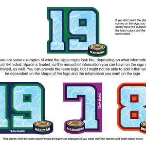 DIGITAL FILE - Custom Sports Tournament Sign - Hockey - Numbers - Door ...