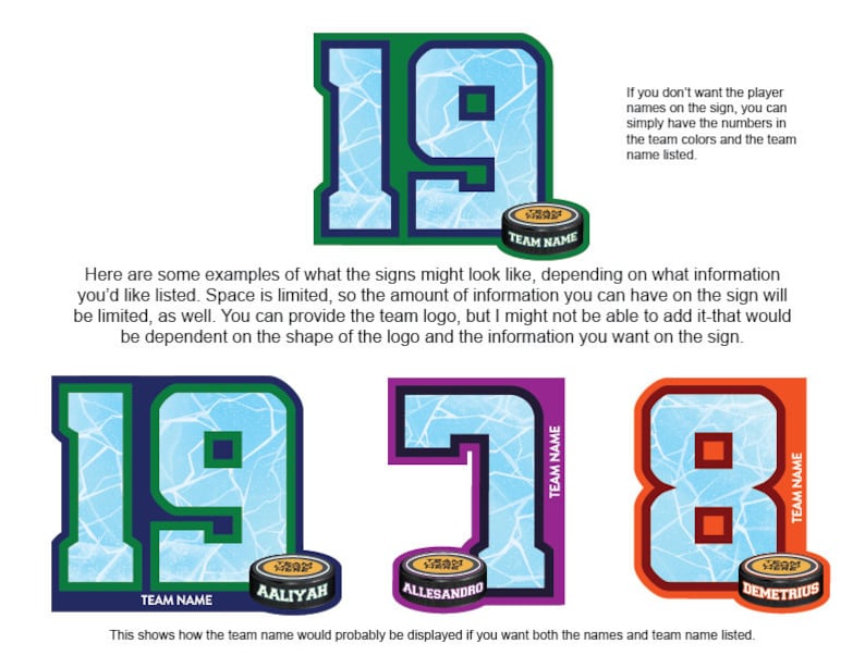 DIGITAL FILE Custom Sports Tournament Sign Hockey - Etsy