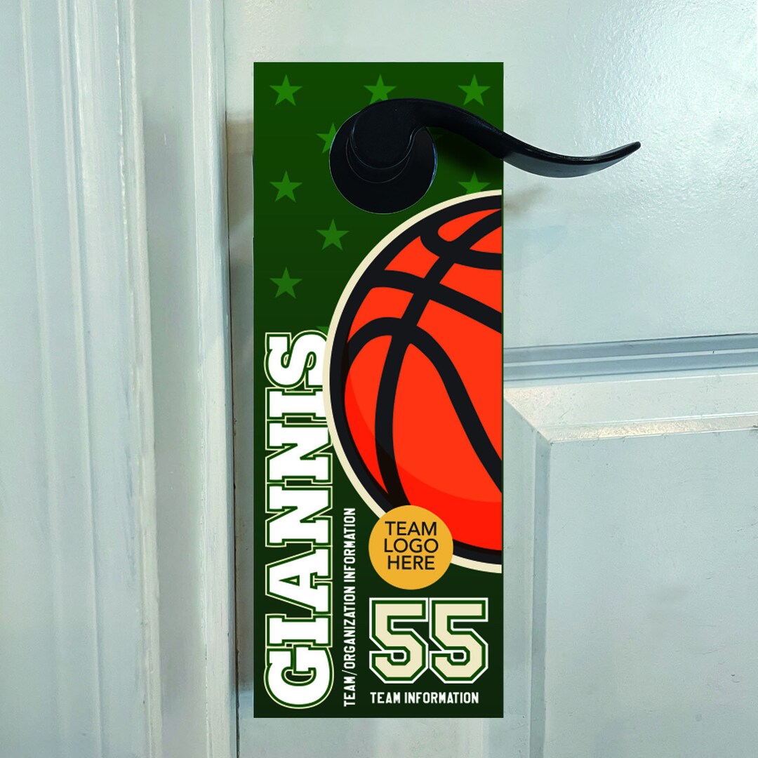 DIGITAL FILE - Custom Sports Tournament Sign - Basketball - Door Hanger ...