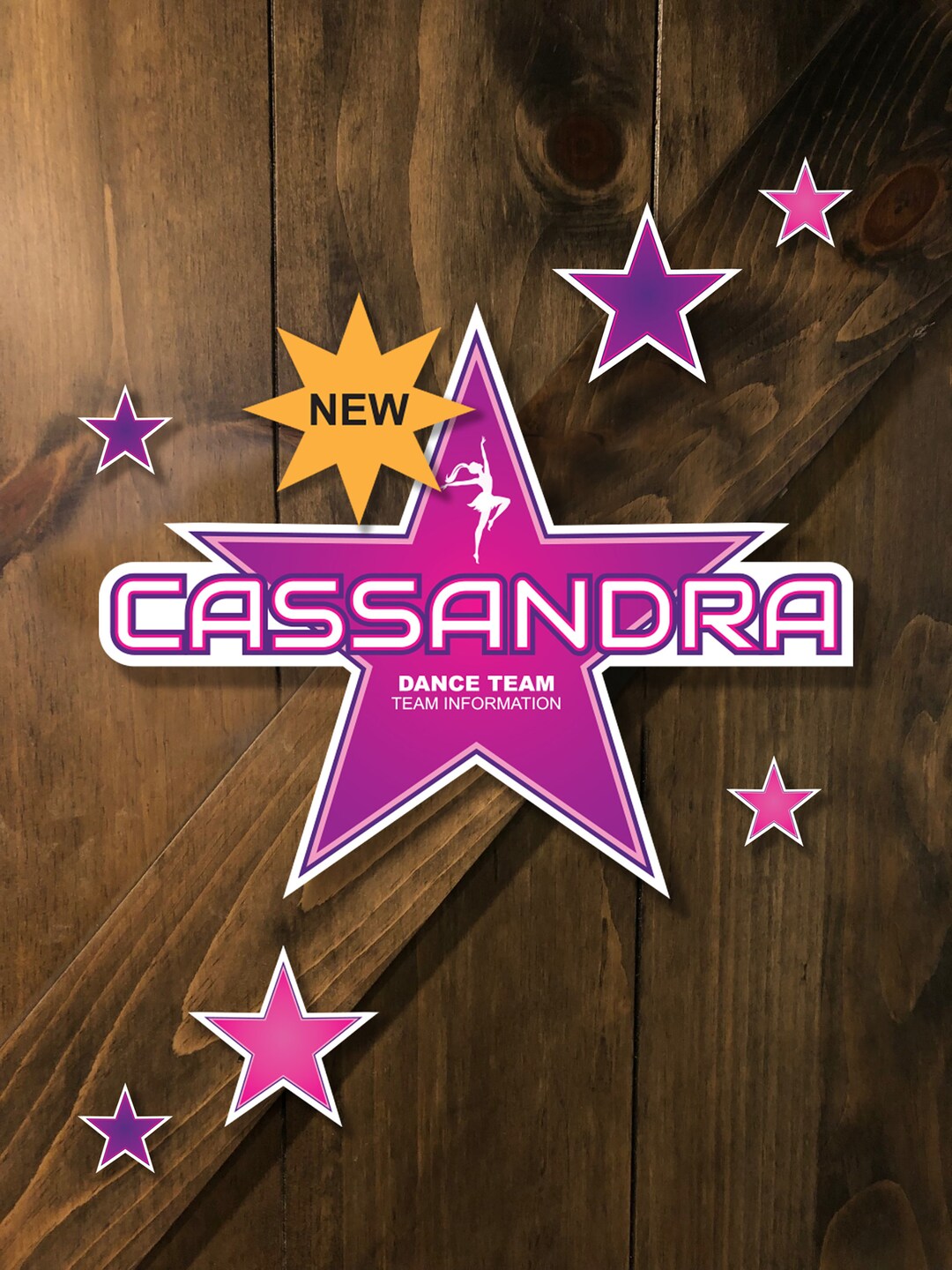 DIGITAL FILE Custom Sports Tournament Sign Dance, Dancing Star ...