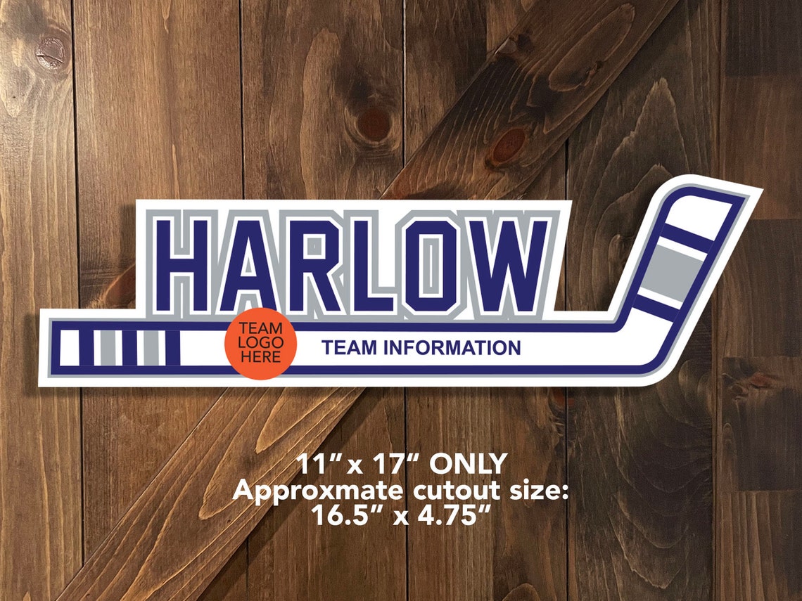 DIGITAL FILE Custom Sports Tournament Sign Hockey Stick - Etsy