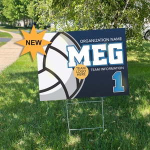 DIGITAL FILE Custom Sports Tournament Sign Volleyball Personalized Yard ...