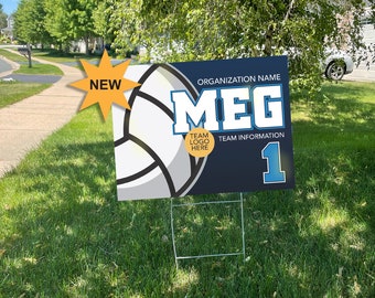 Volleyball Yard Sign Custom - Etsy