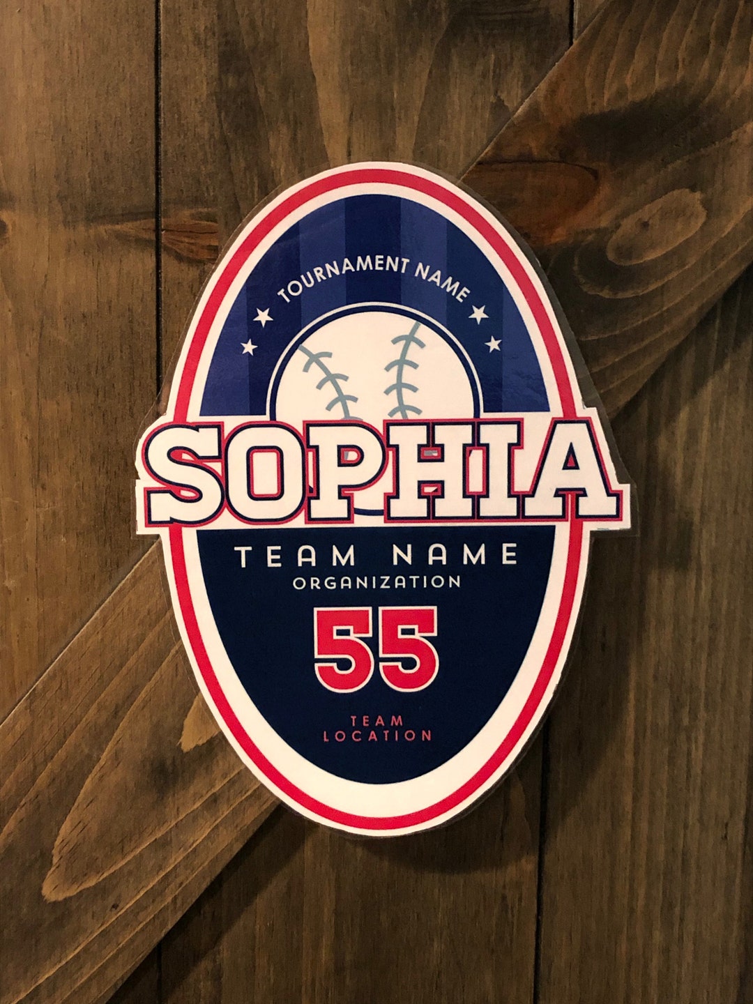 Custom Baseball Tournament Sign - DIGITAL FILE - Oval Design - Door ...