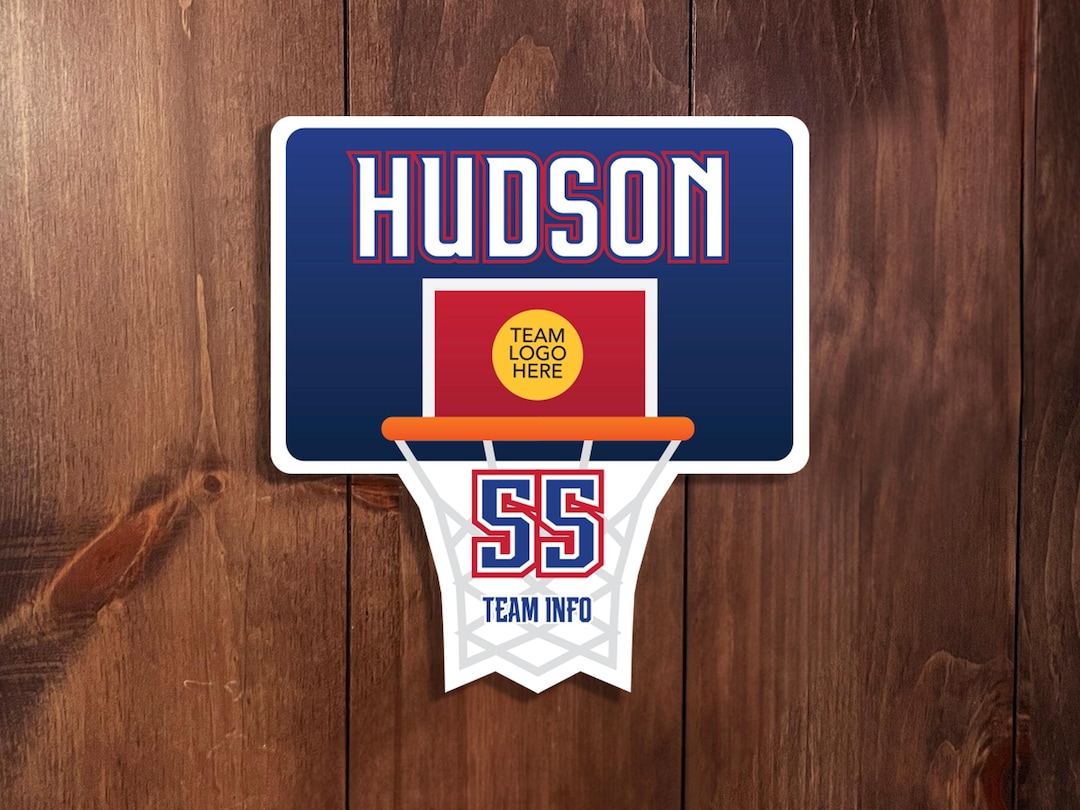 DIGITAL FILE - Custom Sports Tournament Sign - Basketball - Hoop With ...