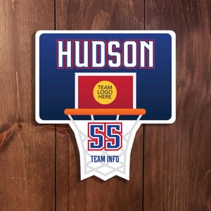 DIGITAL FILE - Custom Sports Tournament Sign - Basketball - Hoop With ...