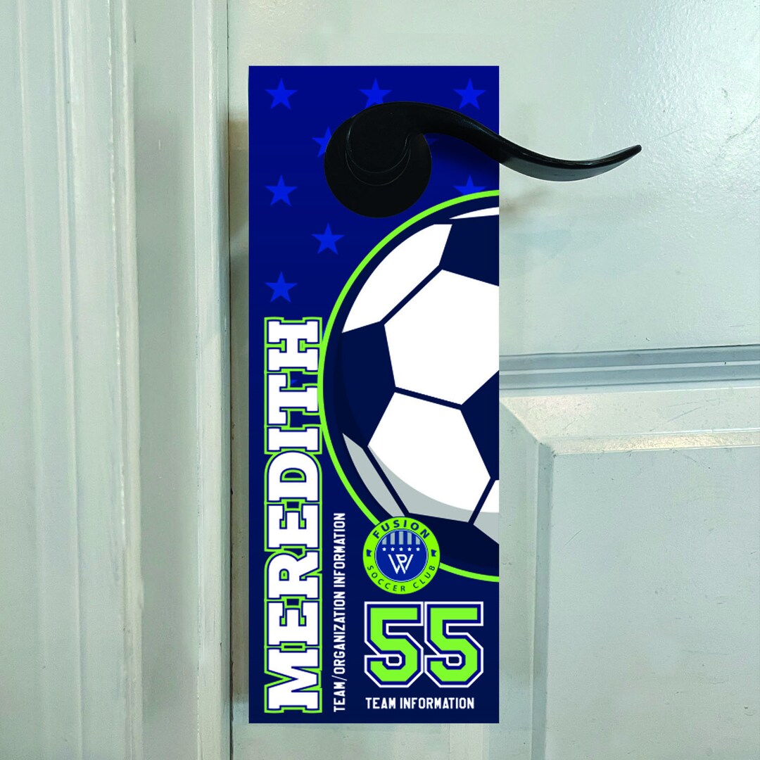 DIGITAL FILE - Custom Sports Tournament Sign - Soccer - Door Hanger ...
