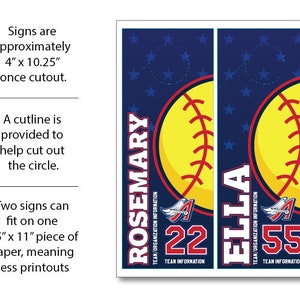 Custom Softball Tournament Sign - DIGITAL FILE - Door Hanger, Door Sign ...