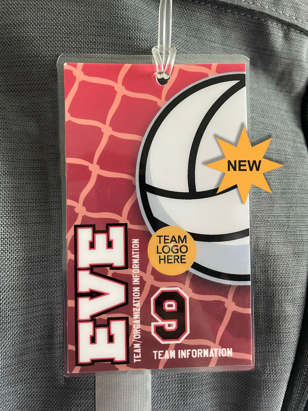 DIGITAL FILE Custom Sports Tournament Bag Tag Volleyball - Etsy