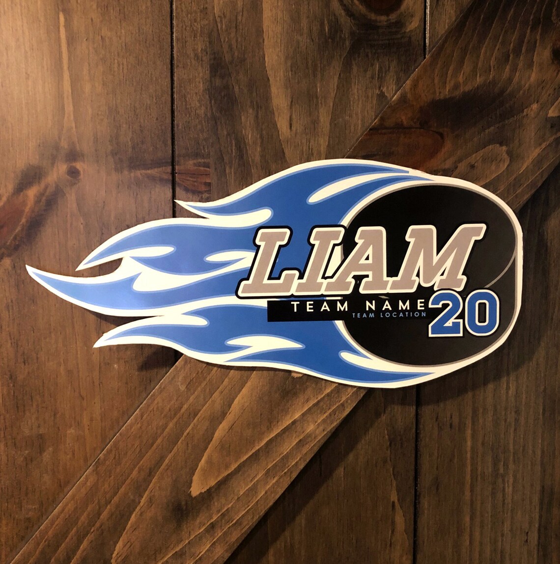 DIGITAL FILE Custom Sports Tournament Sign Hockey Flames | Etsy