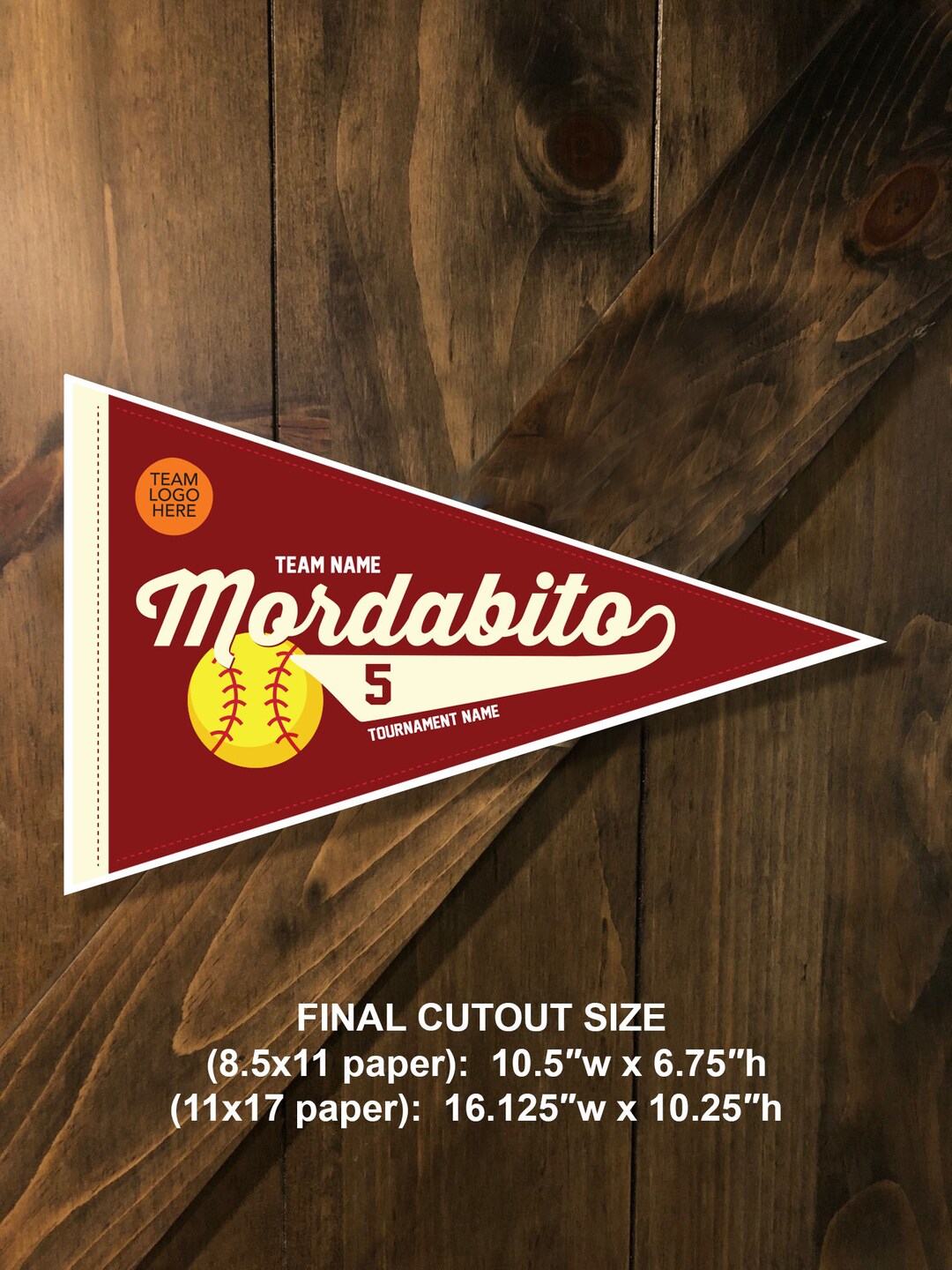 Custom Softball Tournament Sign - DIGITAL FILE - Pennant - Door Hanger ...