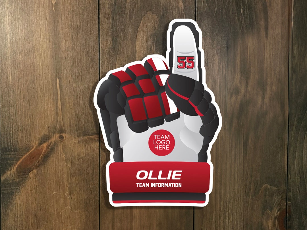 DIGITAL FILE - Custom Sports Tournament Sign - Hockey - Glove #1 Fan ...