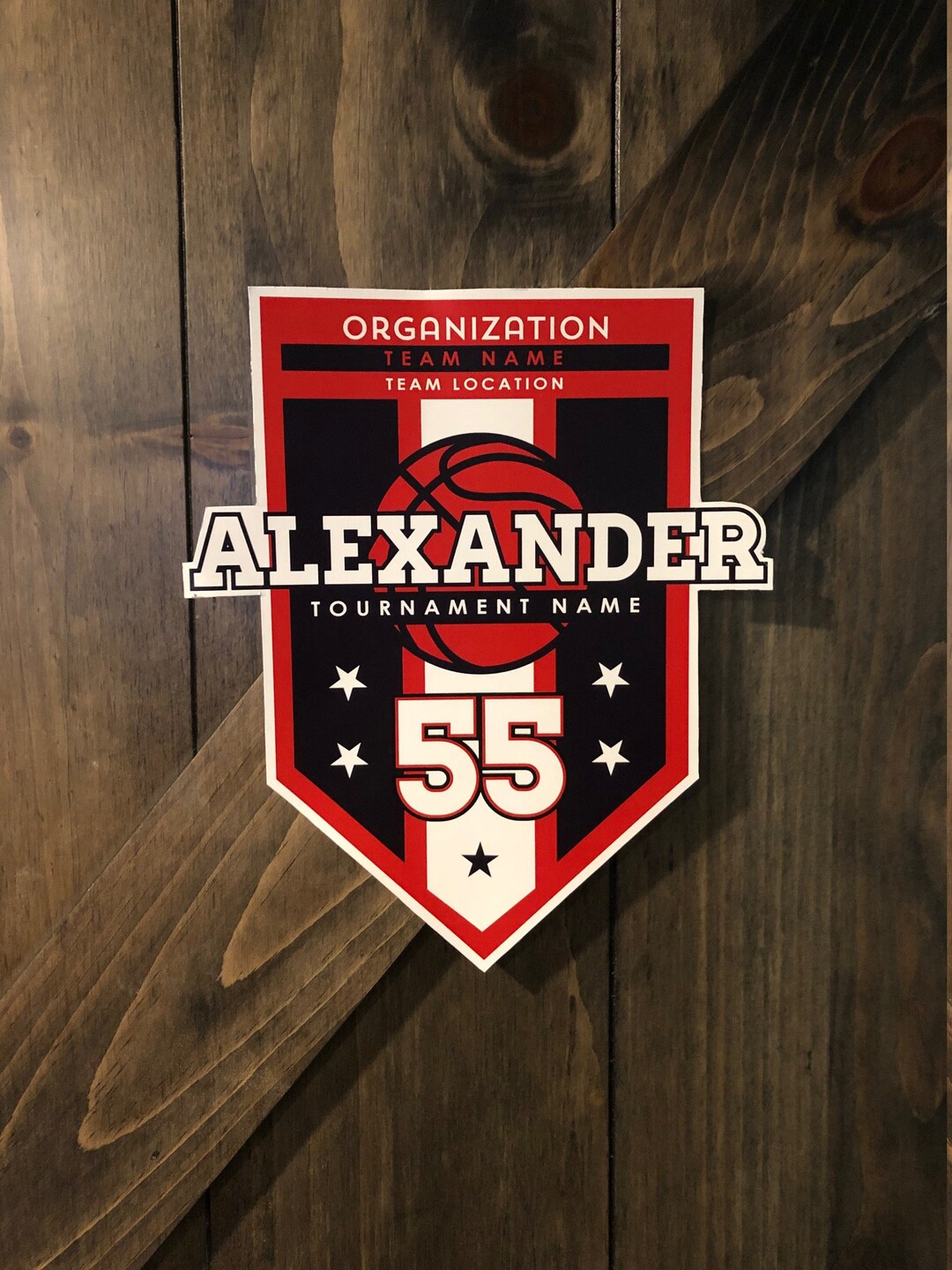 DIGITAL FILE - Custom Sports Tournament Sign - Basketball - Crest ...