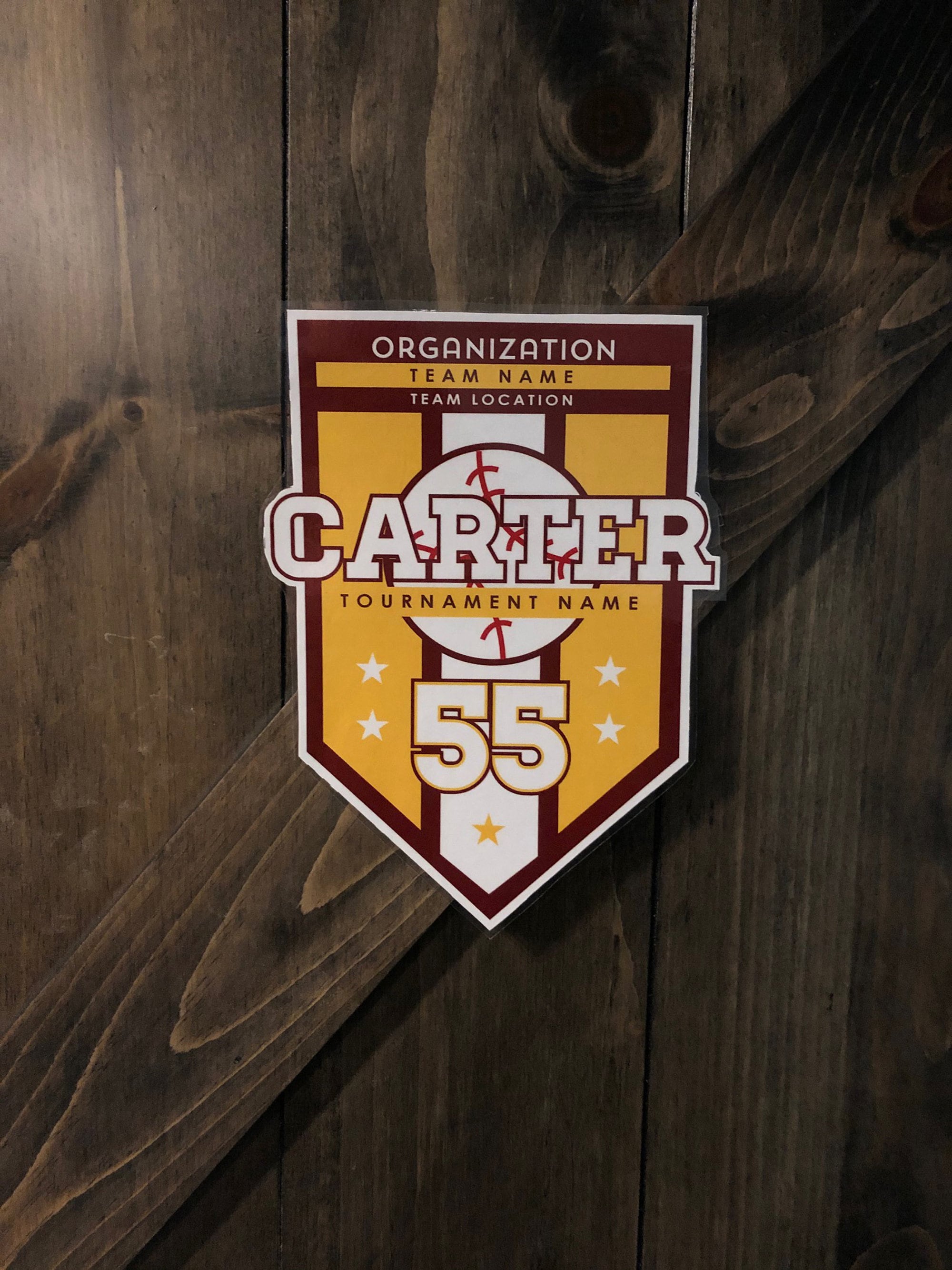 Custom Baseball Tournament Sign - DIGITAL FILE - Crest Design - Door ...