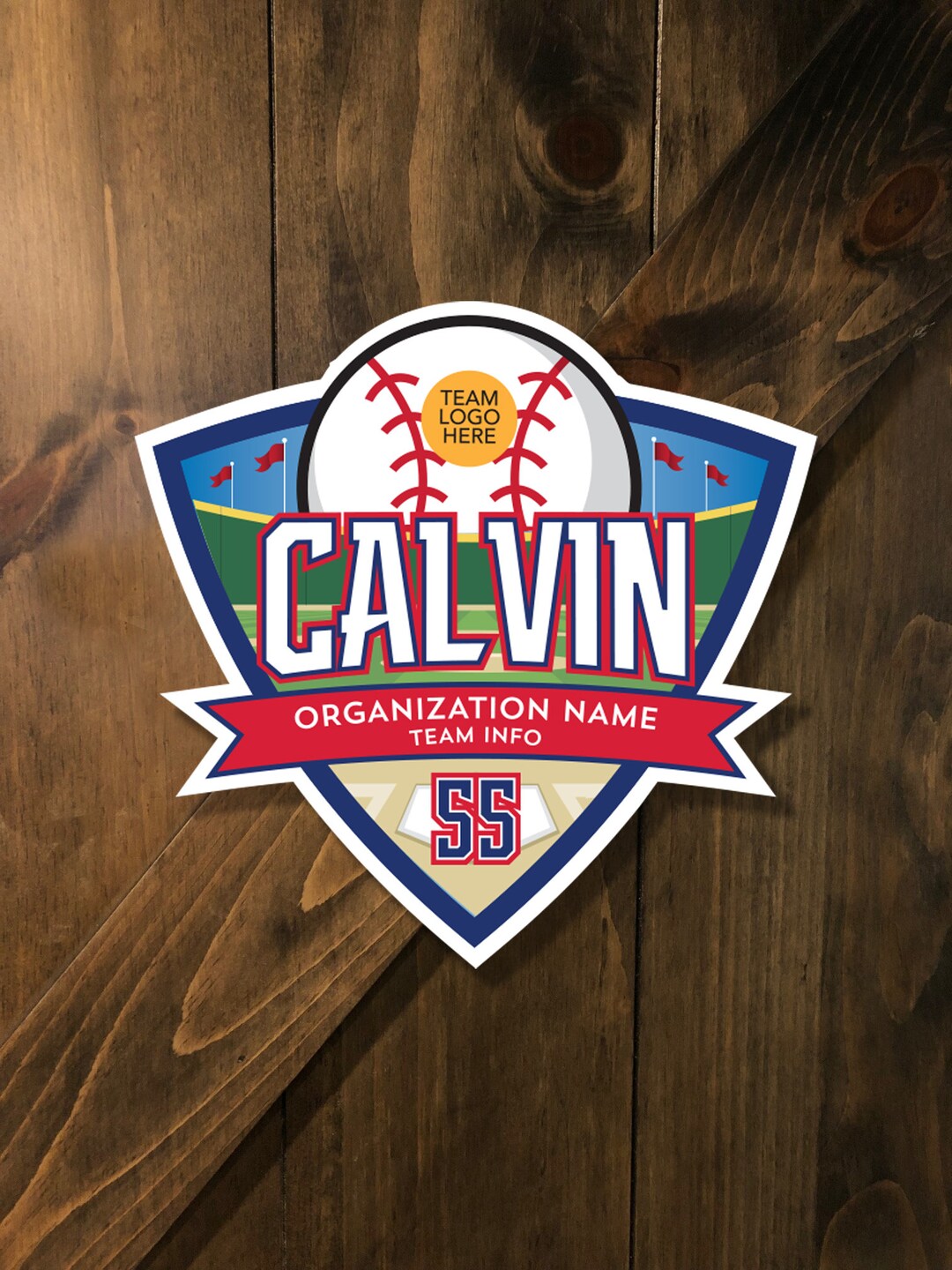 Custom Baseball Tournament Sign - DIGITAL FILE - Shield Design 2 - Door ...