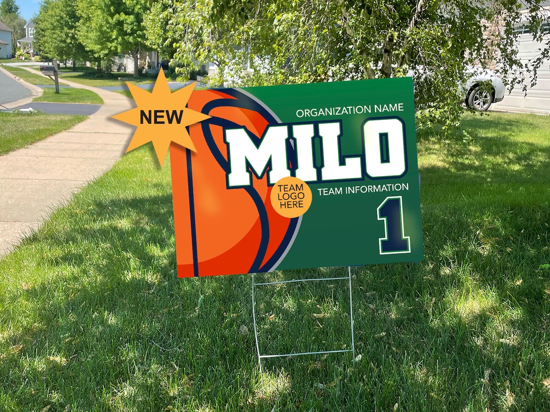 DIGITAL FILE Custom Sports Tournament Sign Basketball Personalized Yard ...