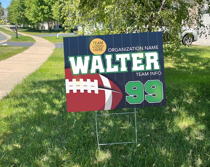 DIGITAL FILE Custom Sports Tournament Sign FOOTBALL Ball Door Hanger ...