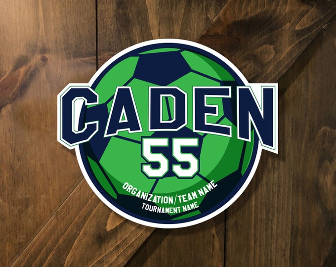 DIGITAL FILE Custom Sports Tournament Bag Tag Soccer Personalized ...