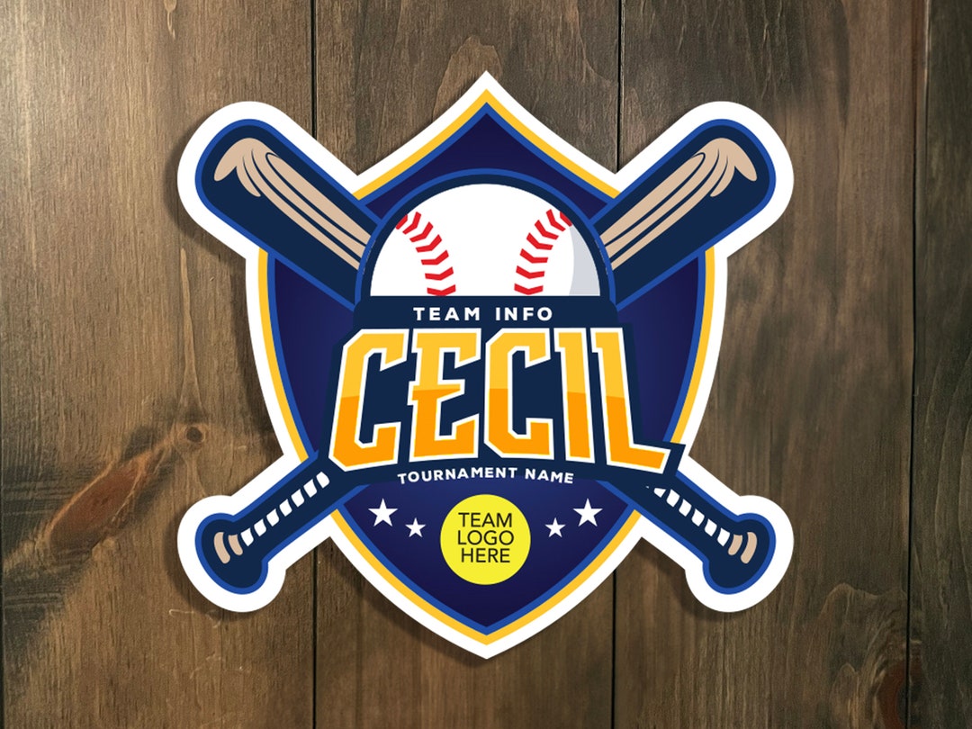 Custom Baseball Tournament Sign - DIGITAL FILE - Shield Design 3 - Door ...