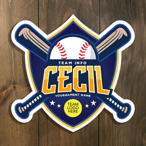 Custom Baseball Tournament Sign - DIGITAL FILE - Shield Design 3 - Door ...