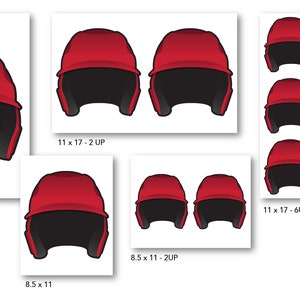 Baseball Helmet -- Red -- INSTANT DOWNLOAD, Baseball Decor - Etsy