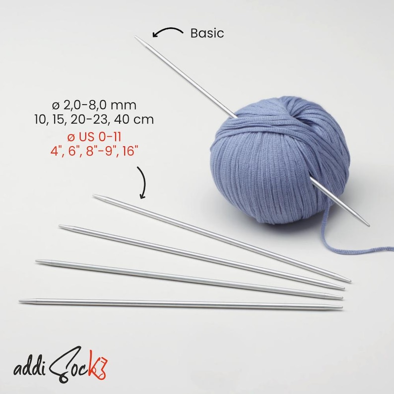 Addi Sock Double Pointed Knitting Needles - Etsy