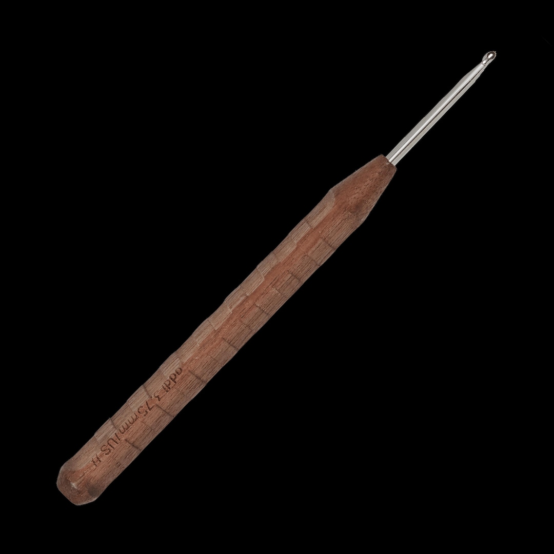 Addi | Addinature | Novel Walnut Wood Silver Crochet Hook | 587-2 - Etsy