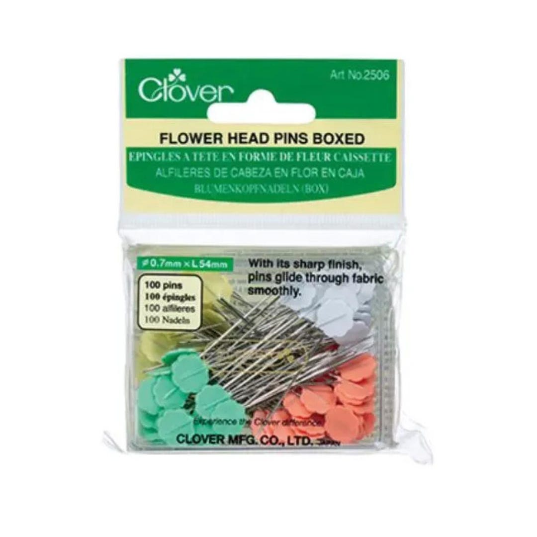 Clover | 2506 Flower Head Pins in Plastic Box - Etsy