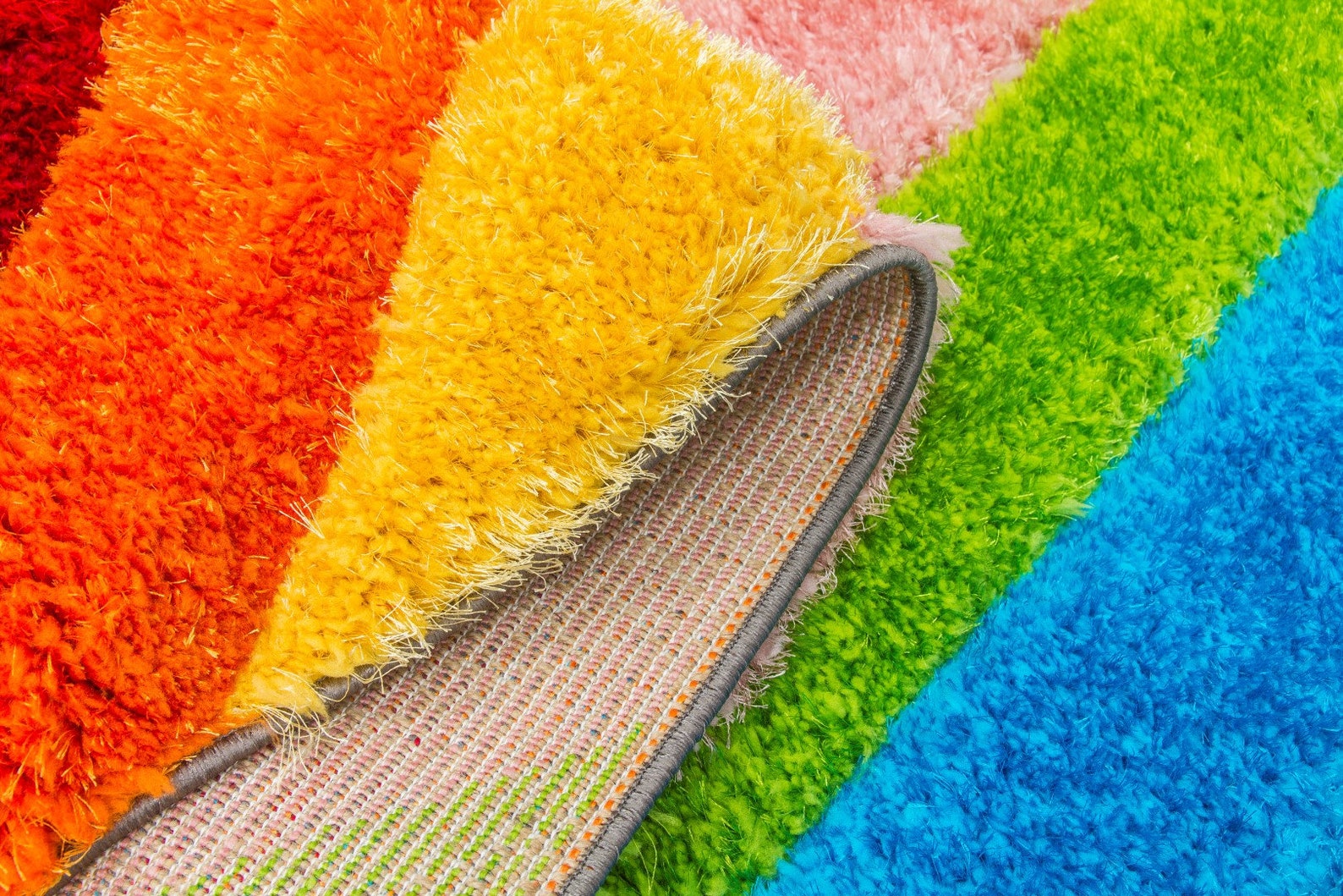 Large Living Room Rug Mat Candy Rainbow Design Shaggy Pile - Etsy UK