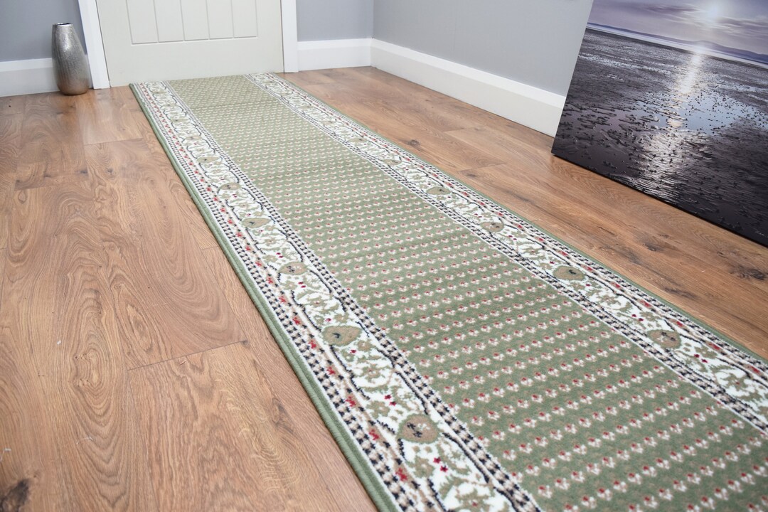 Traditional Hallway Runner Stairway Green Door Mat - Etsy UK