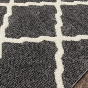 Large Living Room Grey Cream Rug Trellis Design 120cm X 170cm - Etsy