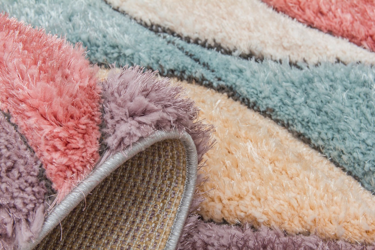 Large Living Room Rug Mat Pastel Bloom Design | Etsy