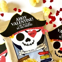 Pirate Valentine's Day Tag, Pirates Booty Valentine Labels, Valentines ...