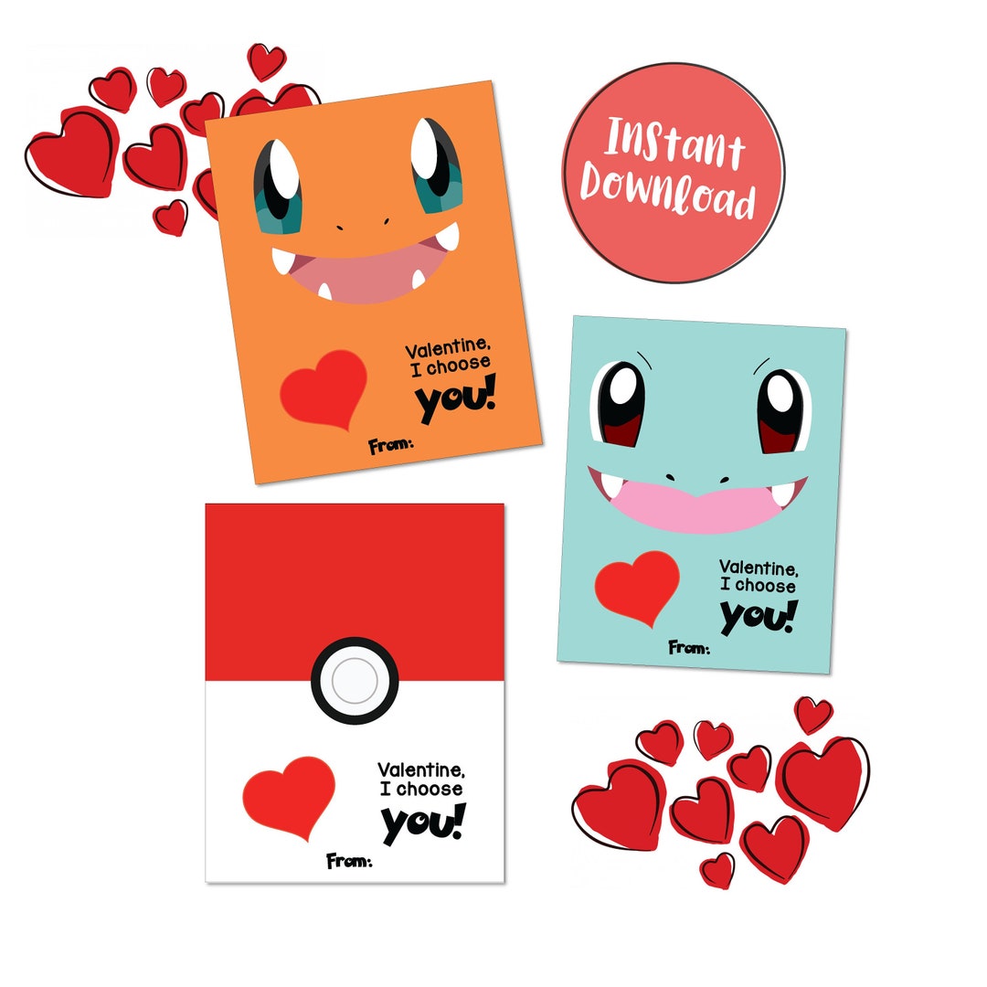 Pokemon Valentine, Pokemon Tags, Pokemon Gift, Valentine's Day, Class ...
