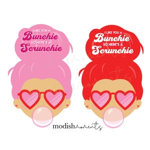 Valentine's Day, Valentine Tag, Scrunchie Valentine, Class Valentine ...