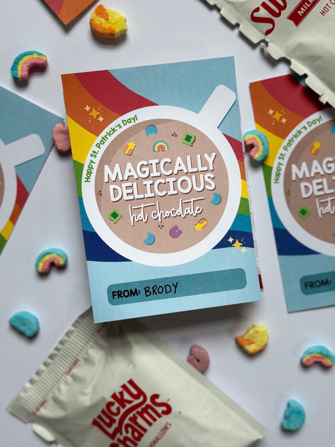 St. Patrick's Day, Lucky Charms, Hot Chocolate, Class Treat, Gift ...