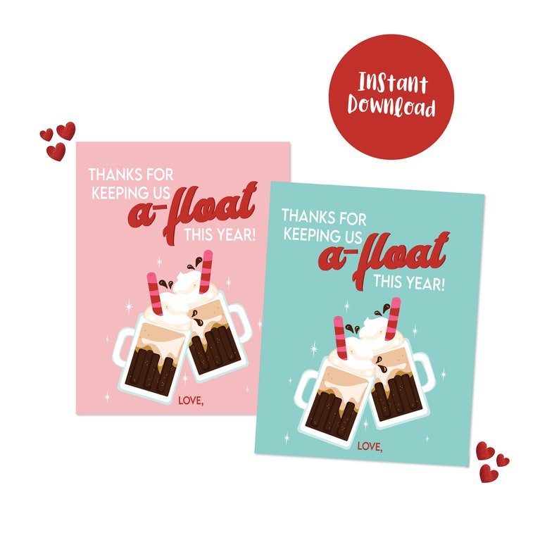 Root Beer Float Teacher Appreciation Gift Tag (PDF) - Etsy