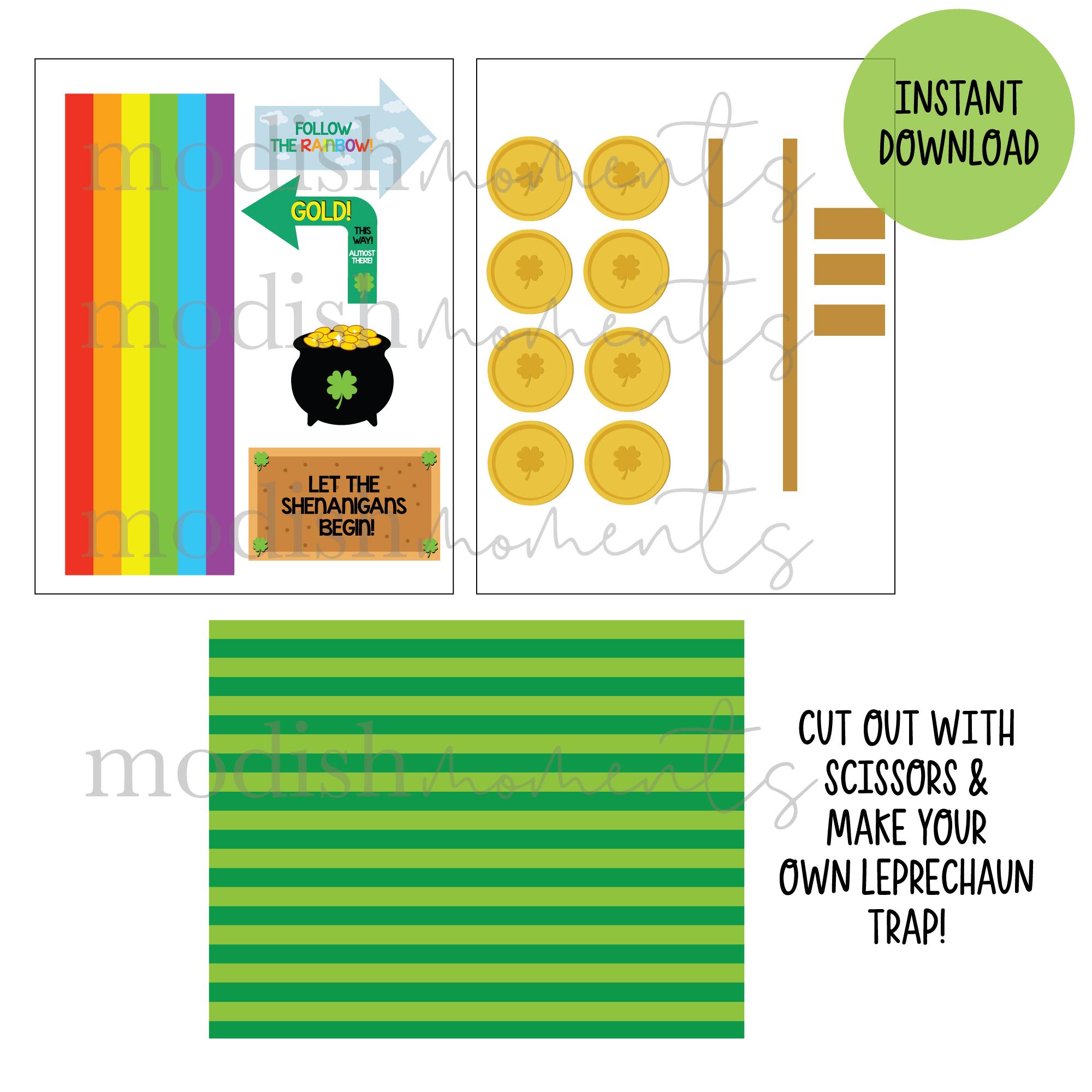 St. Patrick's Day, Leprechaun Trap, Printable, Patty's Day, Craft, Kids ...