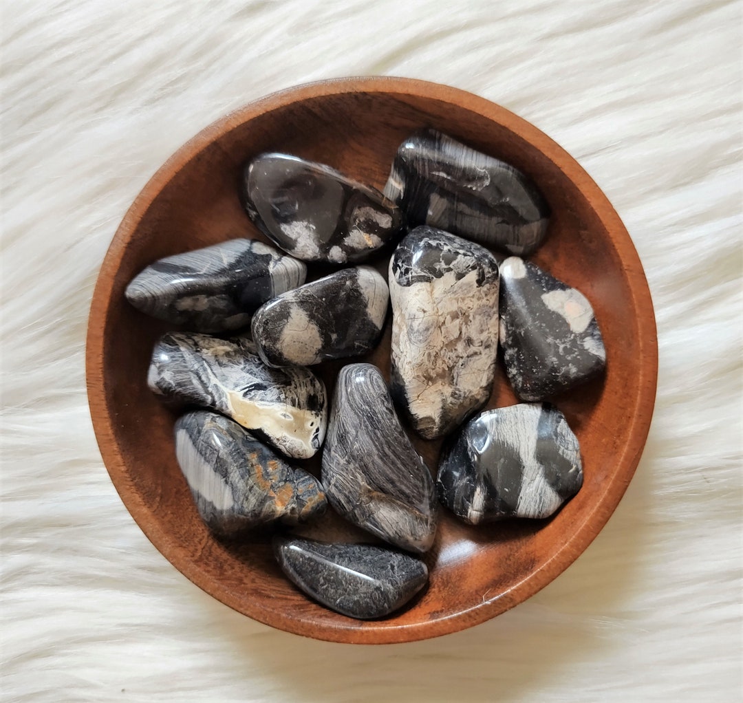 Silver Leaf Jasper Rolled Stone Lithotherapy Natural Stones - Etsy