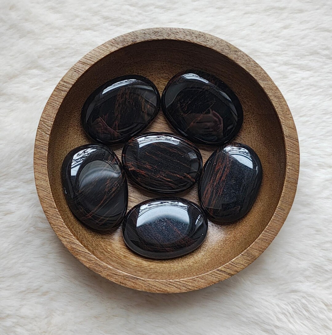 Double Flow Obsidian - Flat Stone - Lithotherapy - Natural Stones ...