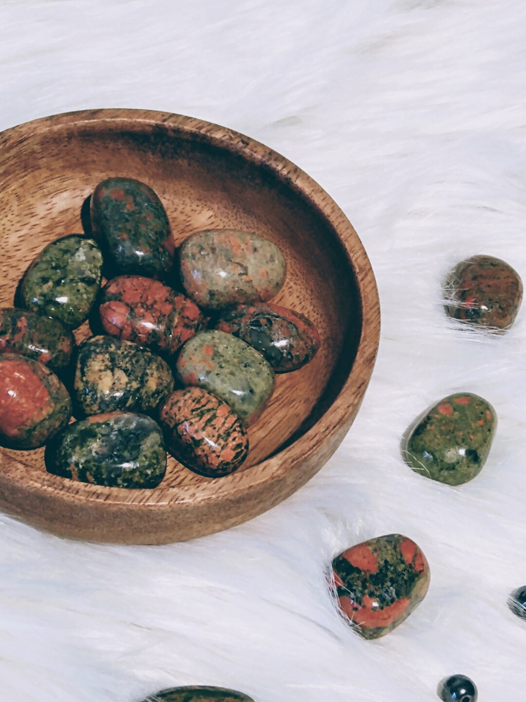 Unakite Rolled Stone Lithotherapy Natural Stones - Etsy