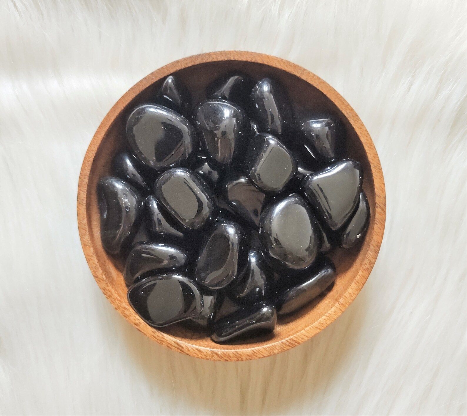 Obsidienne Noire Pierre Roulée Lithothérapie Pierres - Etsy Canada