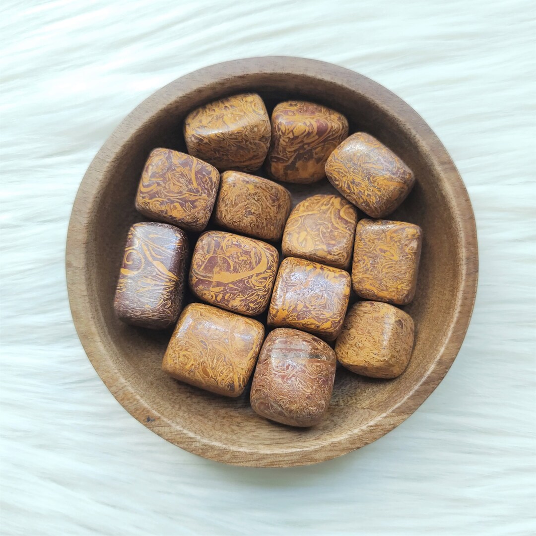 Jasper Mariam Rolled Stone Lithotherapy Natural Stones - Etsy