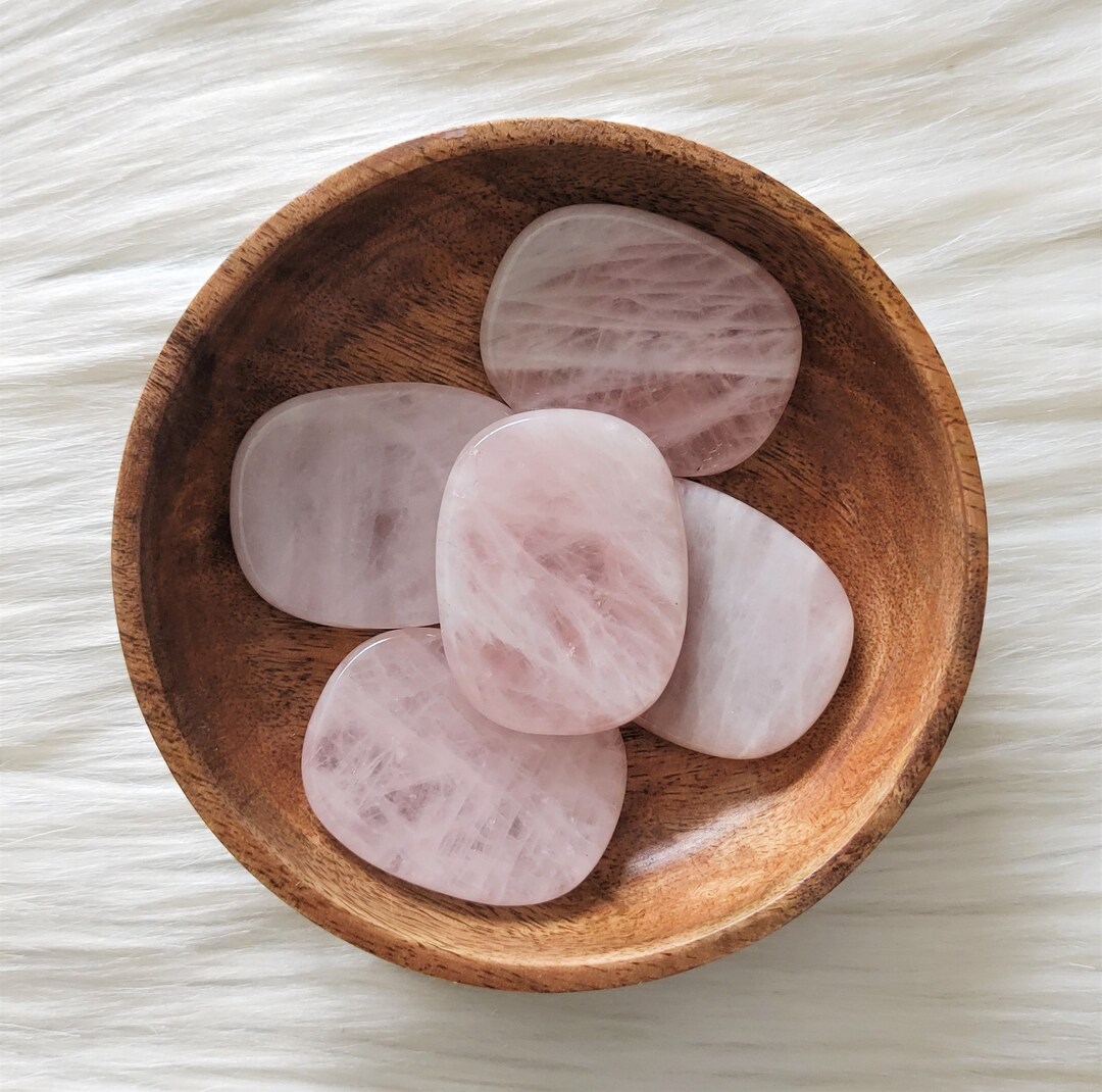 Rose Quartz Flat Stone Lithotherapy Natural Stones - Etsy