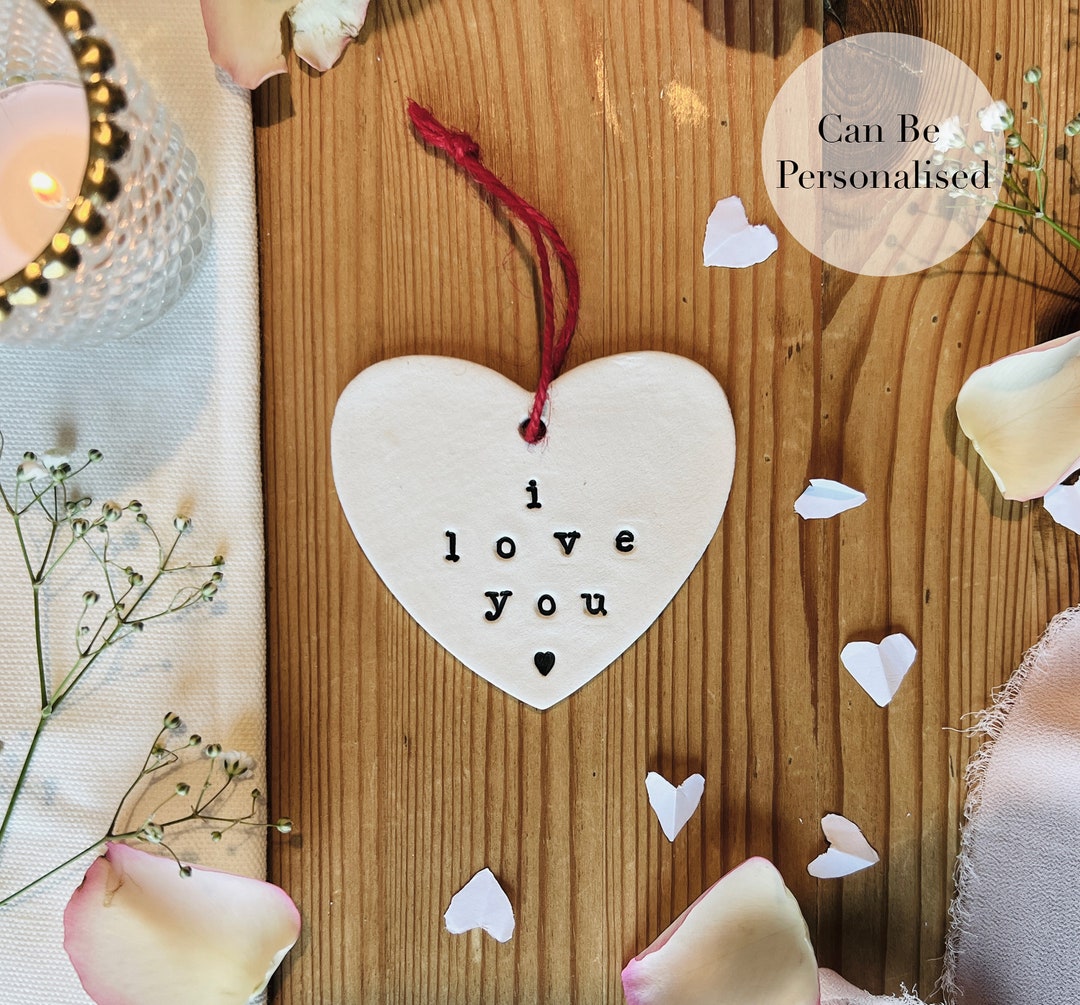 Personalised Valentines Gift, Clay Valentines Day Keepsake, Romantic ...