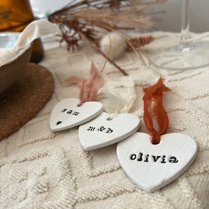 Personalised Wine Charms - Clay Place Names - Wine Glass Charms ...
