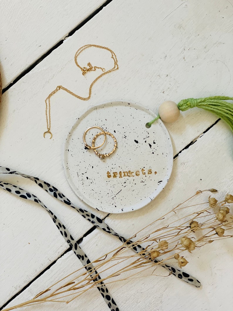 Personalised Trinket Dish Gift Handmade Clay Jewellery Tray - Etsy UK