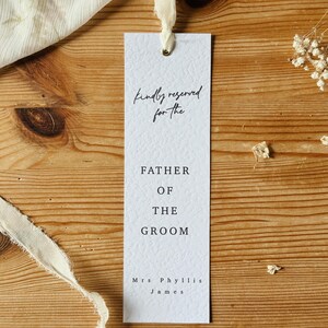 Personalised Wedding Reserved Seat Signs, Seating Tags, Reserved Row ...