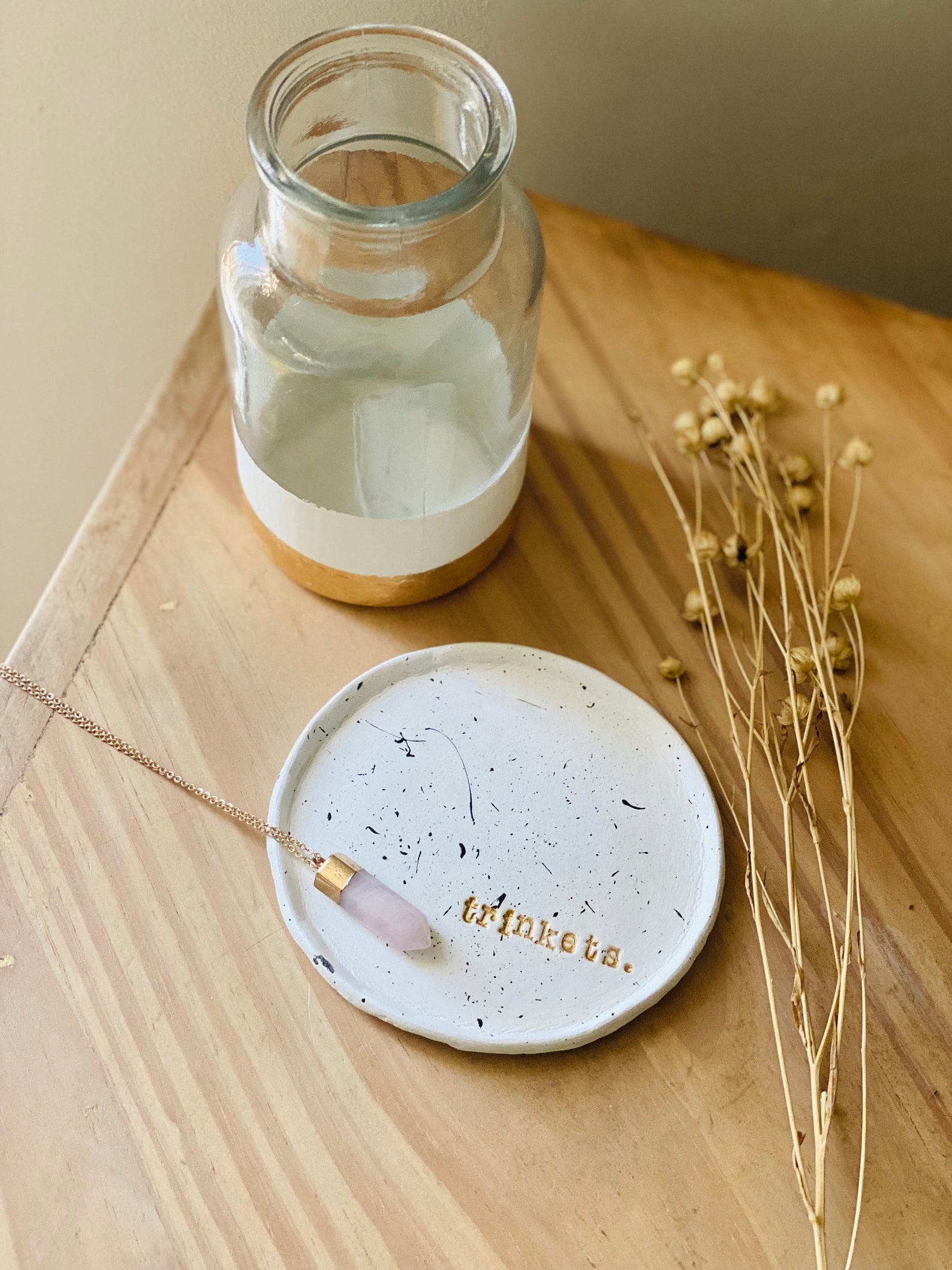 Personalised Trinket Dish Gift Handmade Clay Jewellery Tray | Etsy
