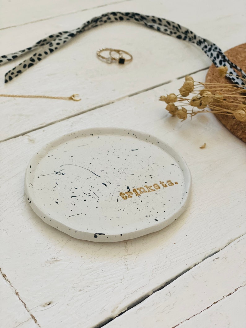 Personalised Trinket Dish Gift Handmade Clay Jewellery Tray - Etsy UK
